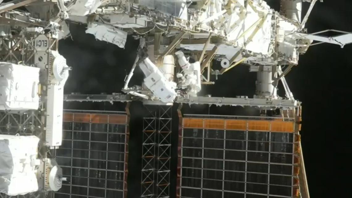 NASA astronauts conduct spacewalk to upgrade ISS solar panels ...