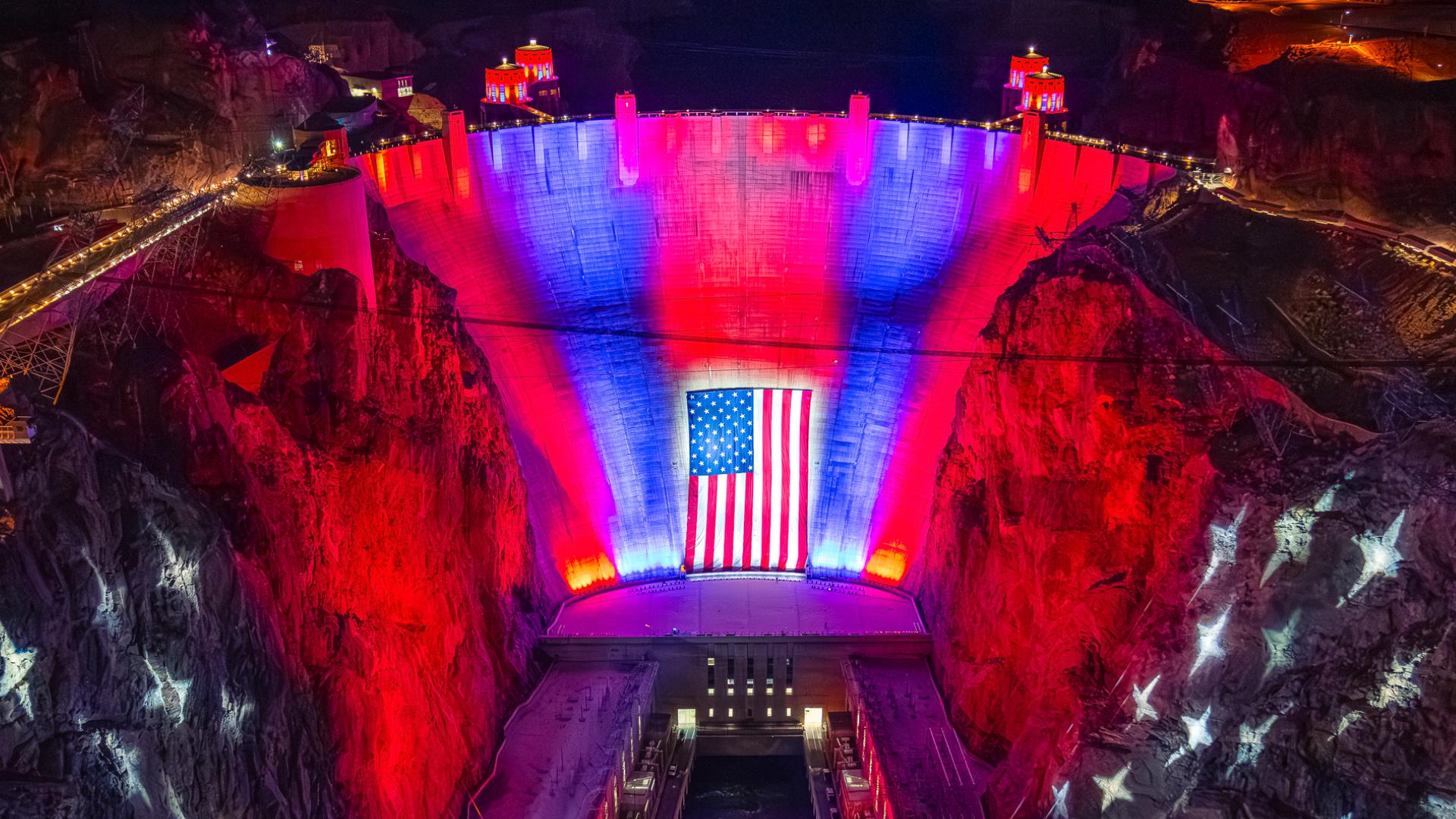 Hoover Dam installs massive US flag display for America's 250 ...