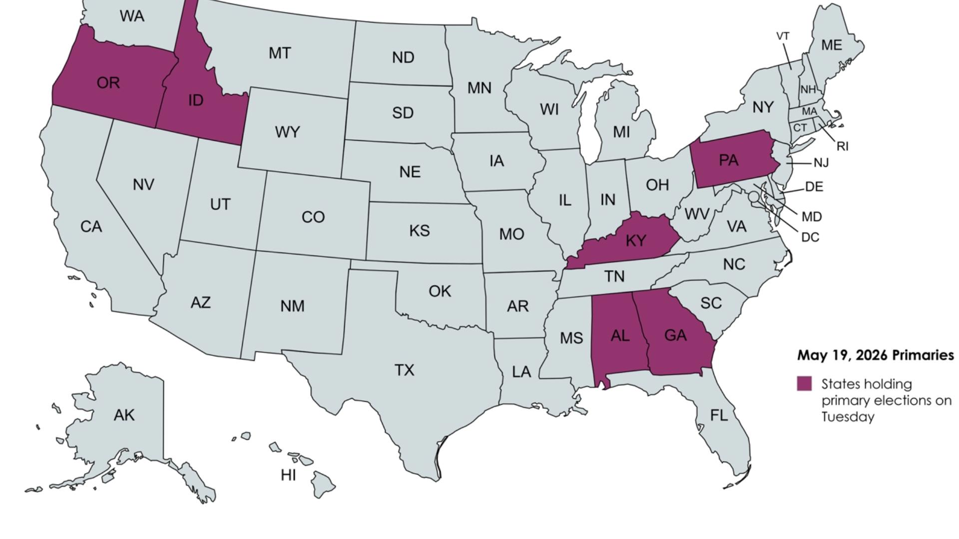 Which states have primary elections Tuesday? | firstcoastnews.com