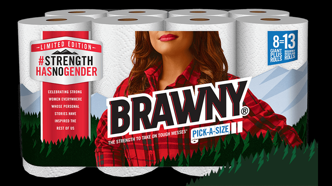 Brawny Man replaced with woman for Women's History Month ...
