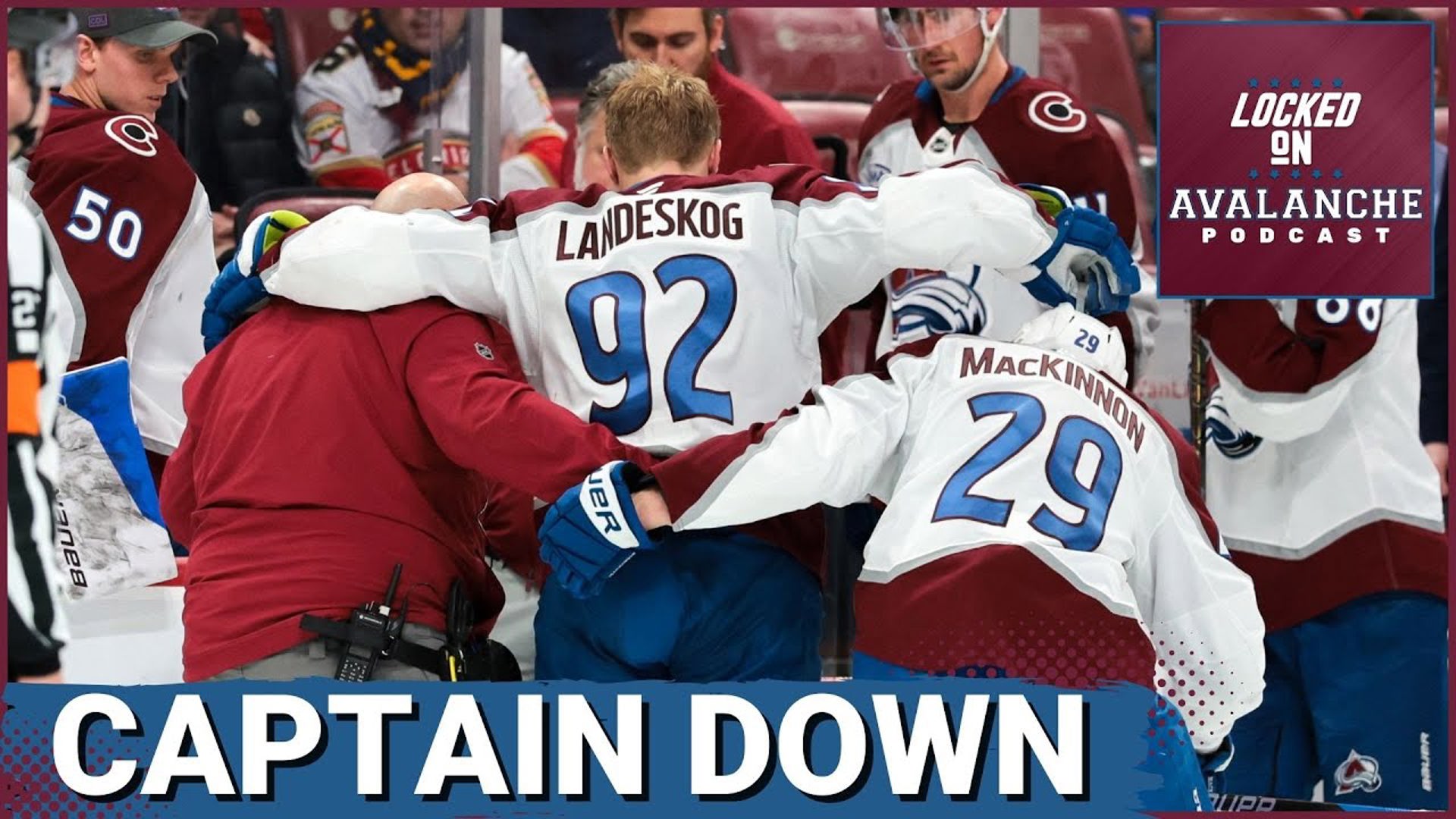 Gabriel Landeskog Exits With Bad Looking Injury as Avalanche Split the ...