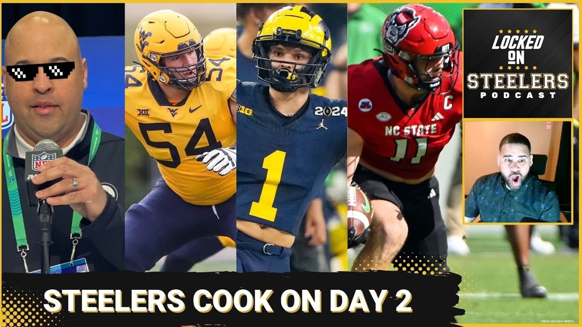 Steelers' Omar Khan Cooks NFL Draft Day 2 | Zach Frazier/Roman Wilson ...