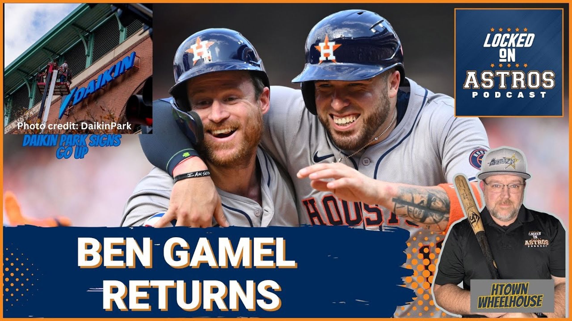 Astros bring back Ben Gamel, and Daikin Park Signs Go Up ...