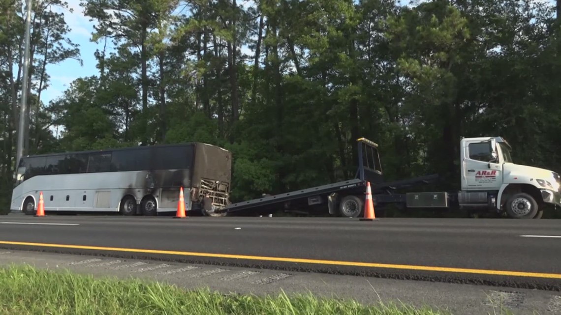 Charter bus catches fire, full of supporters of a Black History Museum ...