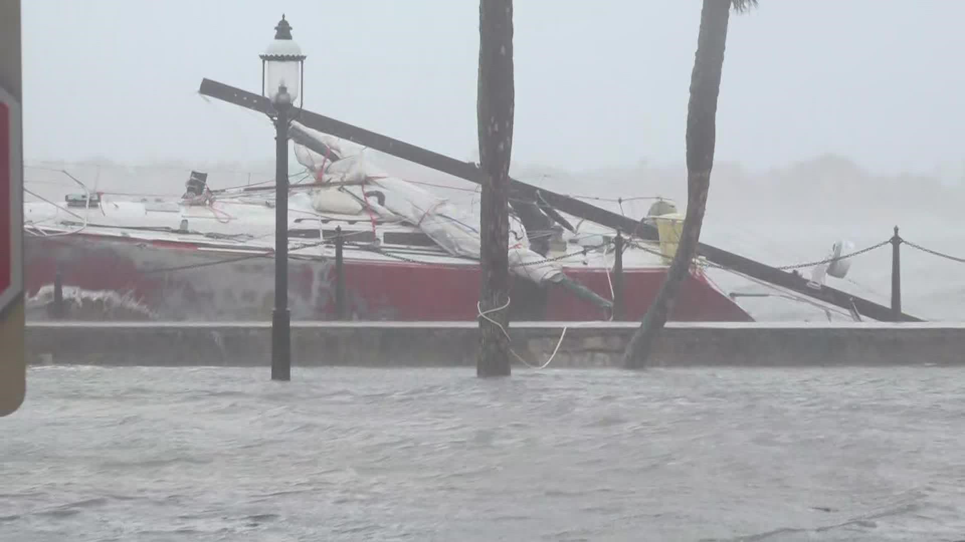St. Augustine floods as Tropical Storm Ian continues to roll over First ...