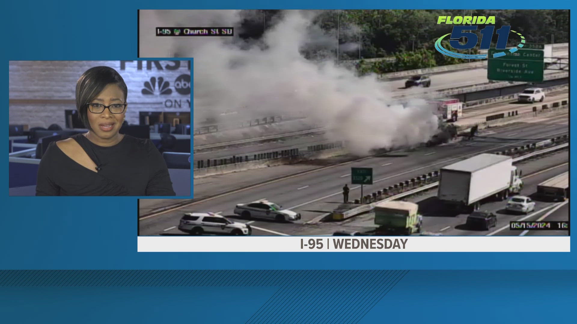 Juvenile arrested after vehicle fire on I-95 | firstcoastnews.com