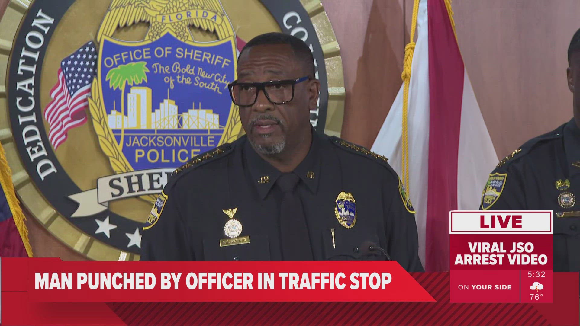 Jacksonville sheriff addresses officer punch man during viral traffic ...