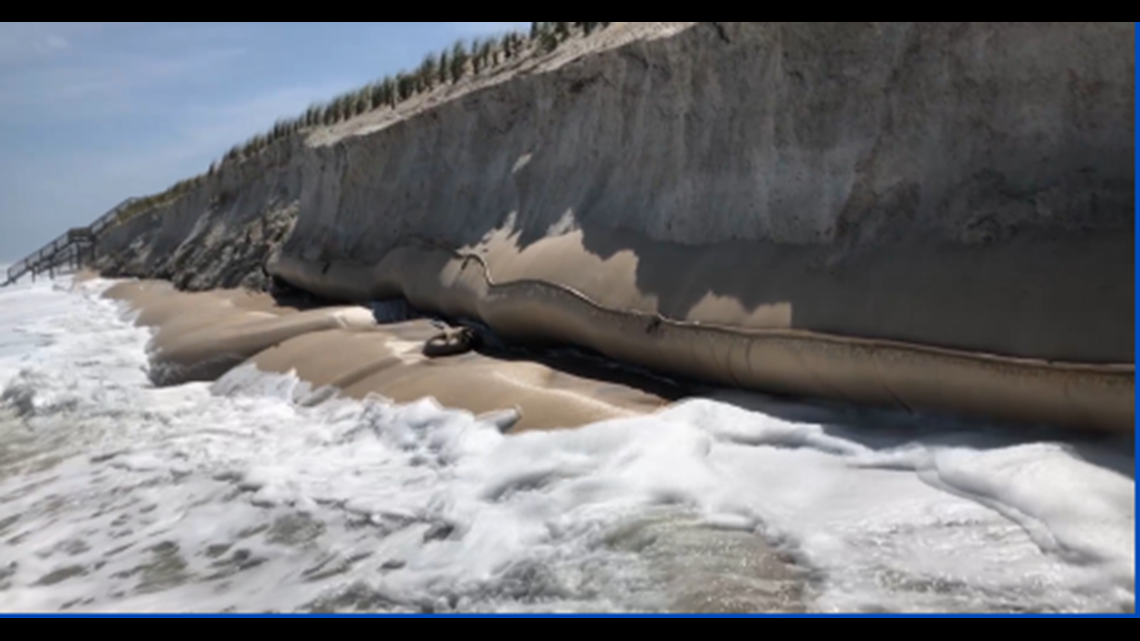 Mixed Reviews For Geotube Beach Reinforcements After Nor easter Firstcoastnews mixed-reviews-for-geotube-beach-reinforcements-after-nor-easter-firstcoastnews