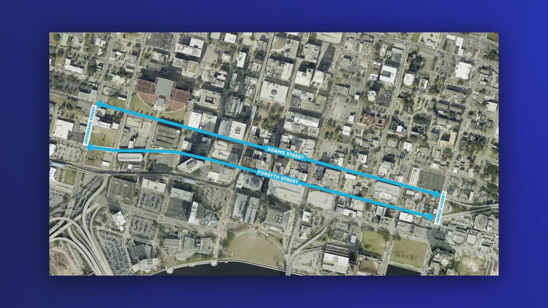 New traffic patterns in Downtown Jacksonville for project along Adams ...