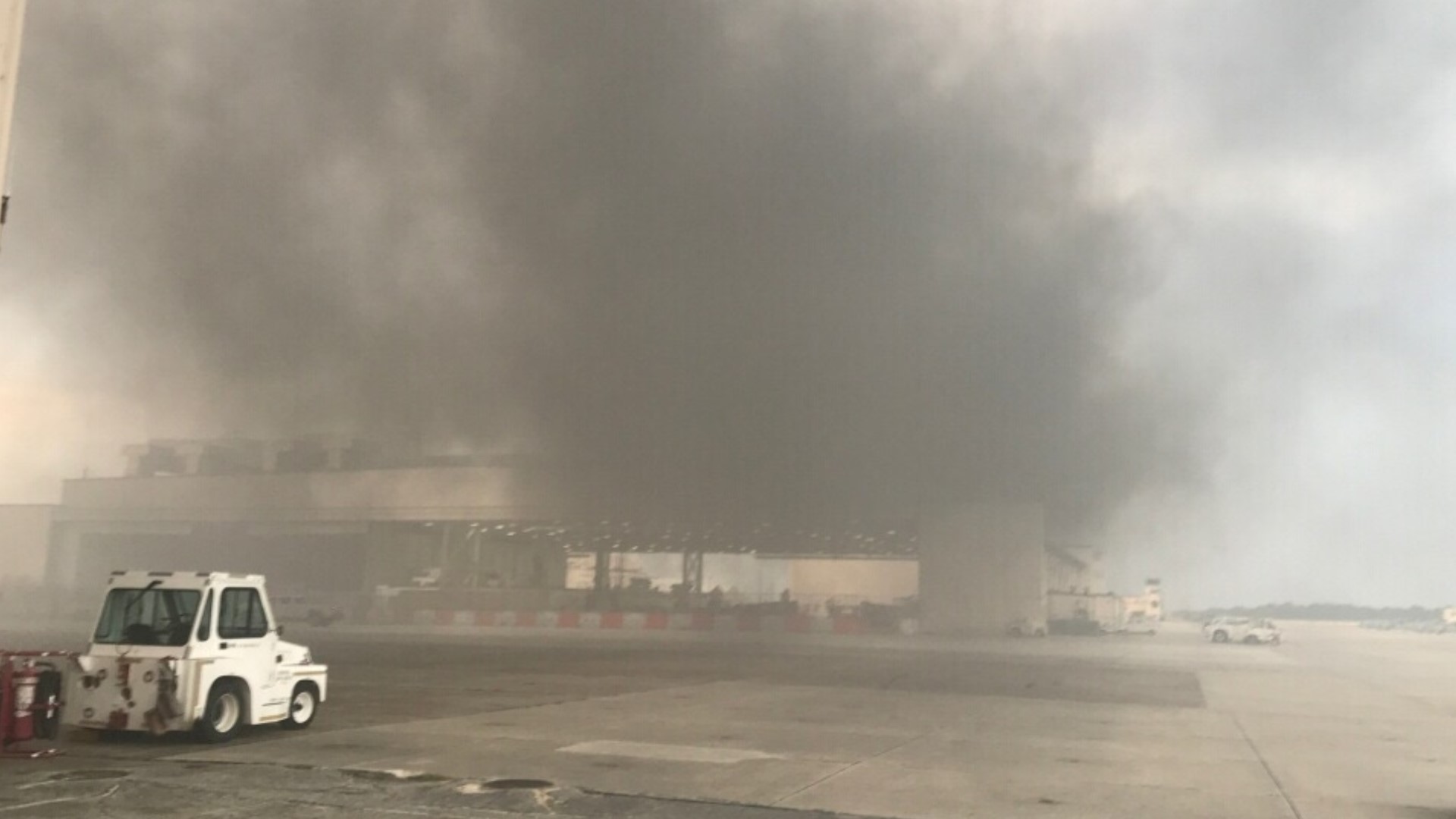 Crews tackling hangar fire at NAS Jax sparked by lightning ...