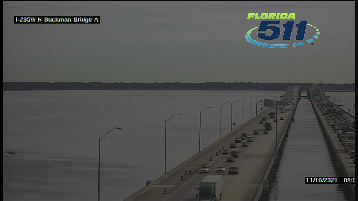 Buckman Bridge westbound traffic at a standstill | firstcoastnews.com