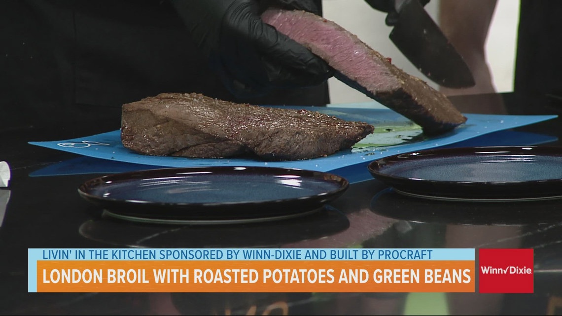 London Broil with roasted potatoes and green beans PT. 2 ...