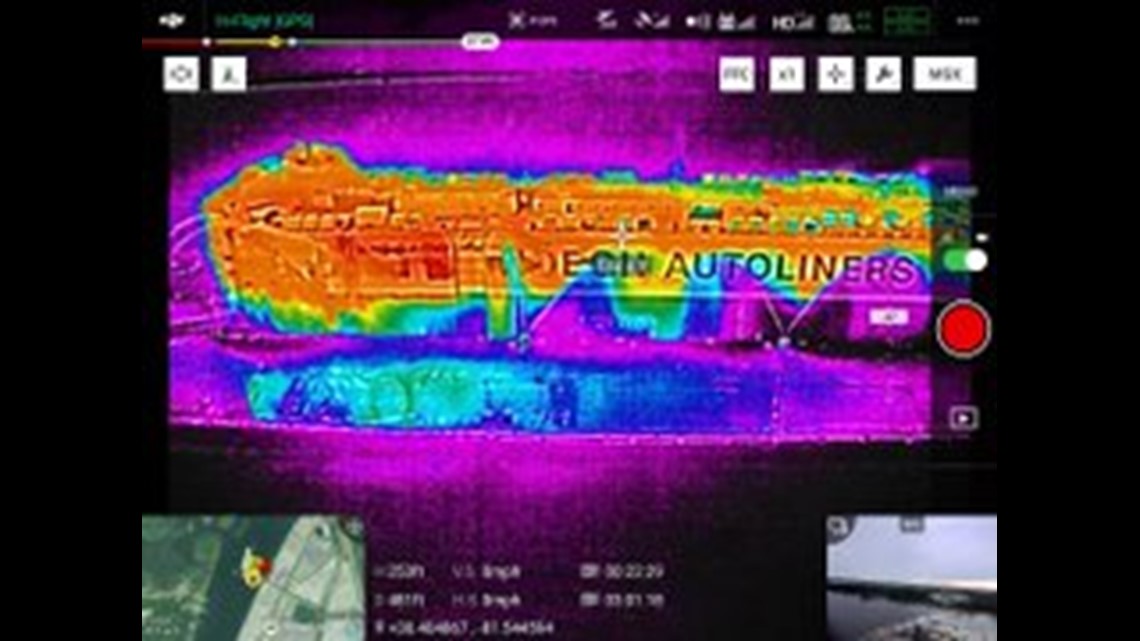 Infrared images released to show hot how car-carrying ship is after ...
