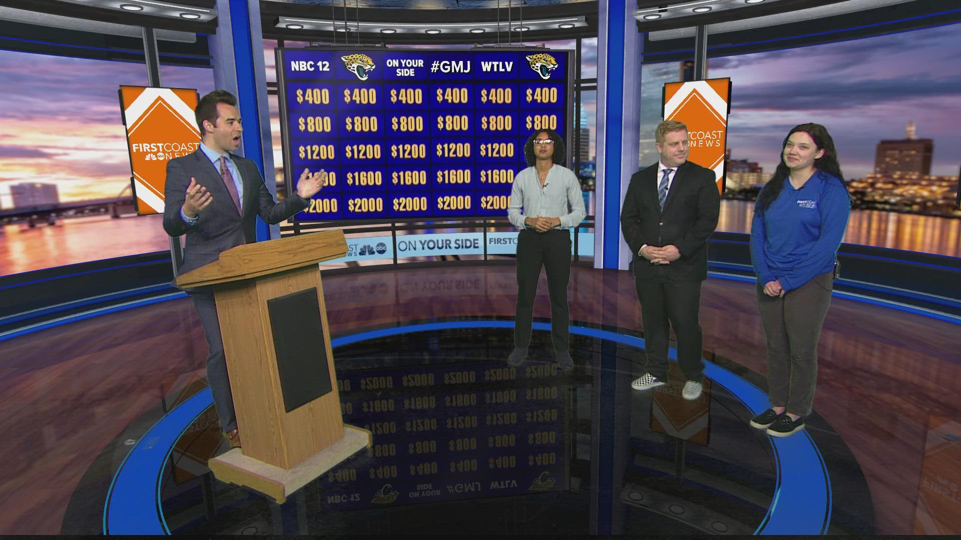Watch the GMJ team tackle Jag's themed Jeopardy | firstcoastnews.com