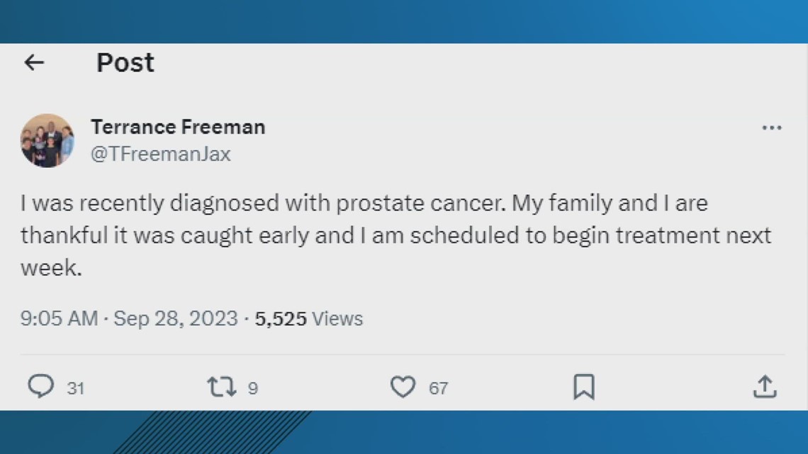 Jacksonville Citycouncilman Terrance Freeman announces prostate cancer ...