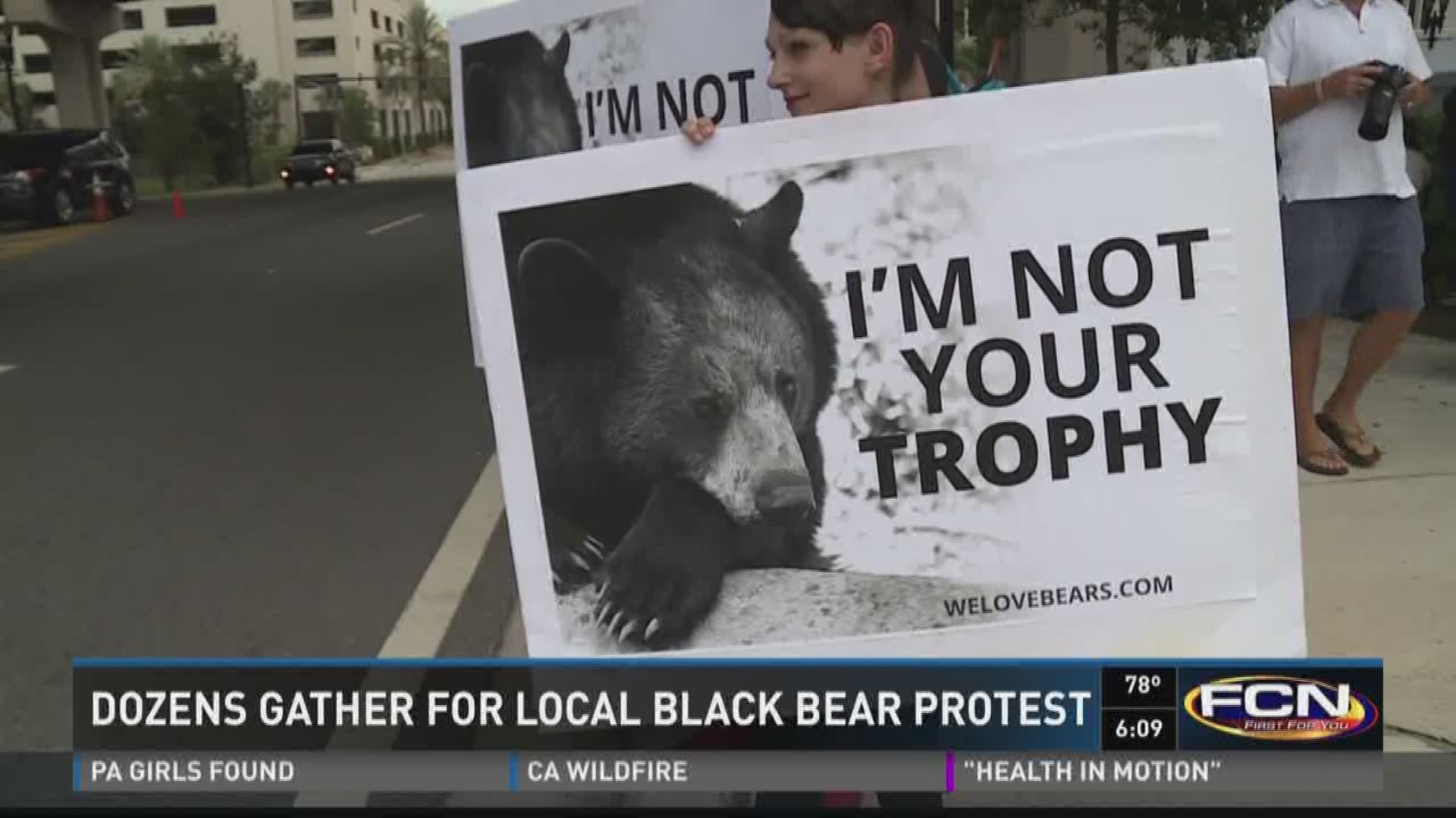 Dozens gather in black bear hunting protest | firstcoastnews.com