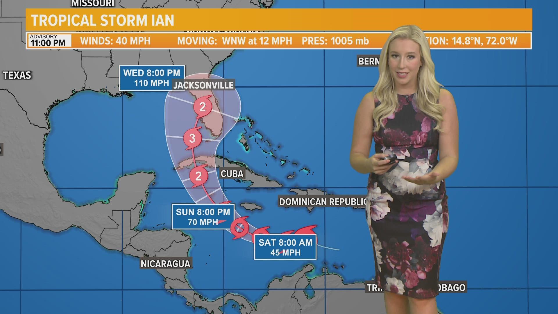 11PM Update: Tropical Depression becomes Tropical Storm Ian | firstcoastnews.com