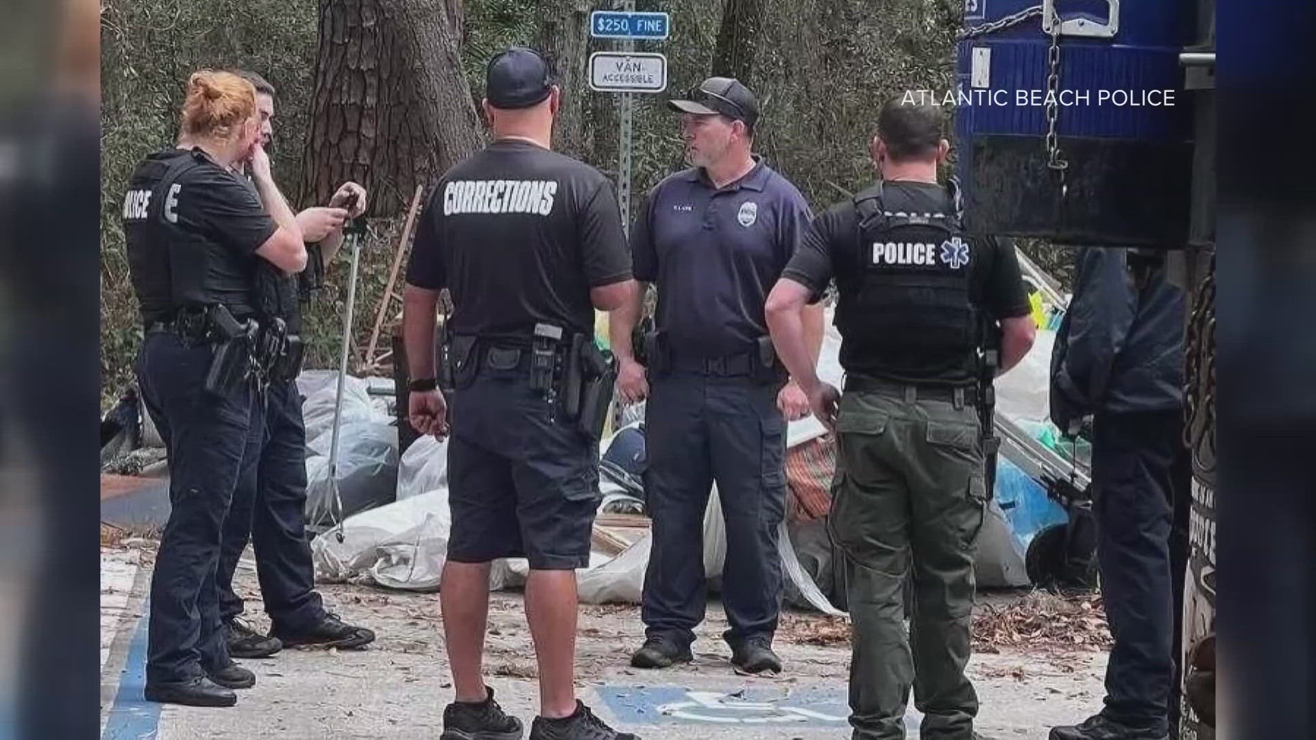 Police tear down massive homeless camp in Dutton Island Preserve area ...