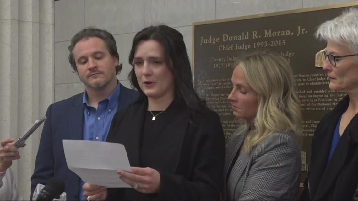 Jared Bridegan's widow speaks after attending court appearance of ...