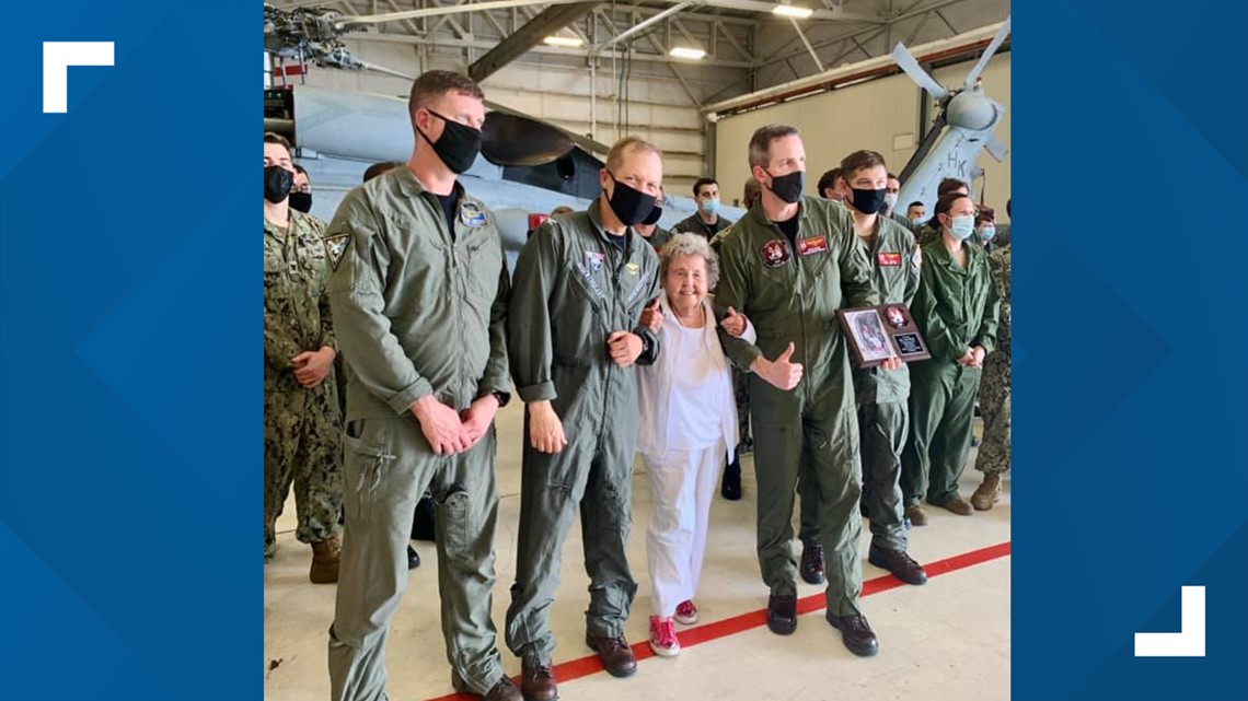 Navy widow flies in helicopter for 100th birthday | firstcoastnews.com