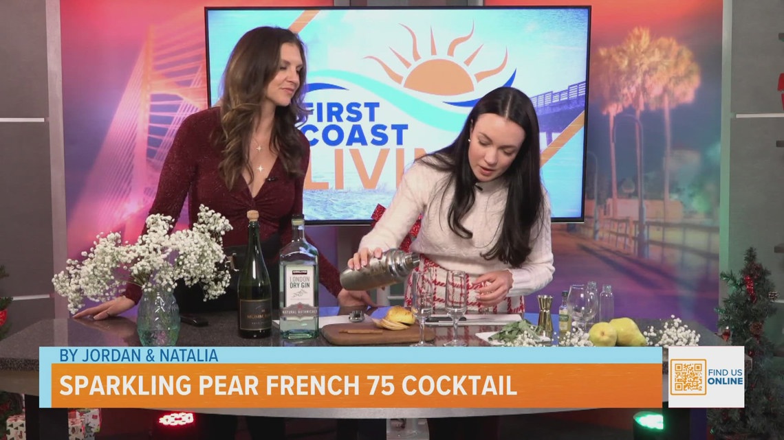 Pear French 75 - Making Cocktail Together | firstcoastnews.com