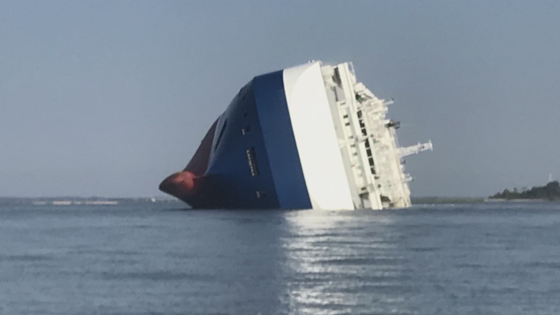 Audio transmissions from marine feeds detailing when cargo ship flipped ...