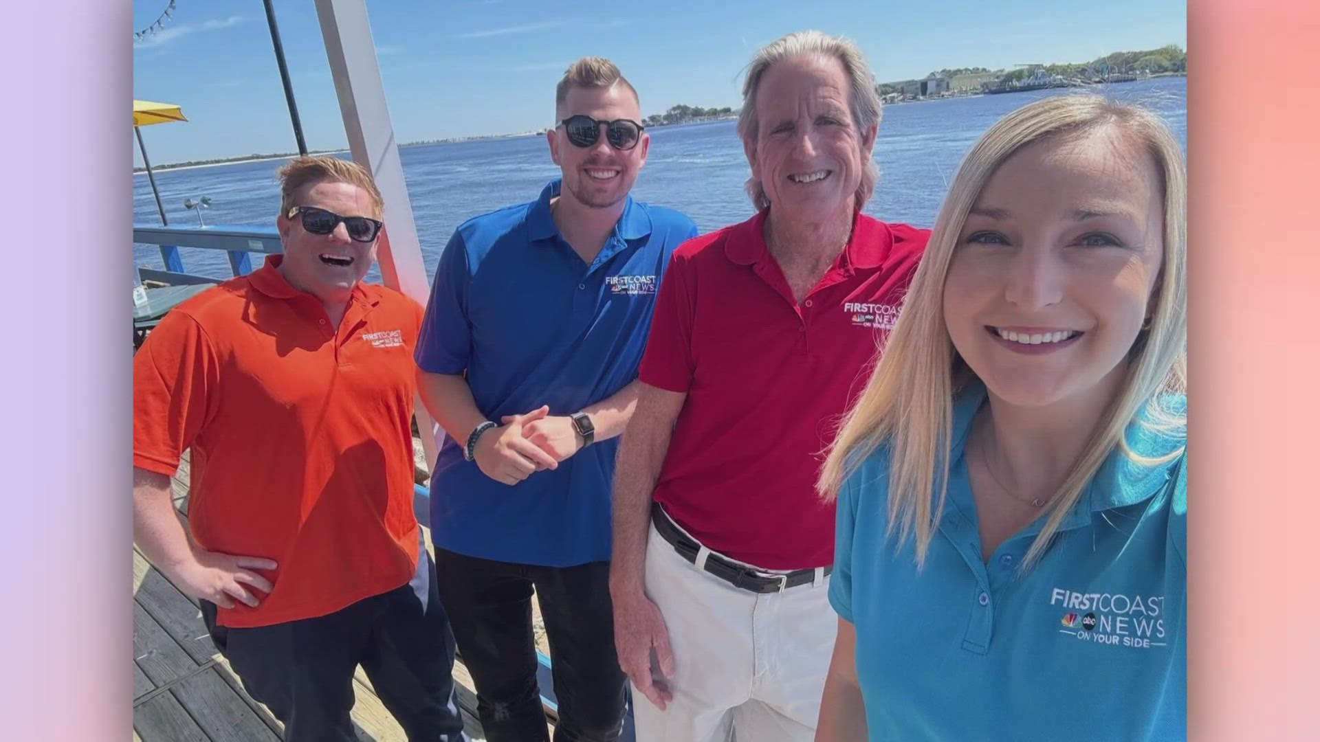 Fellow First Coast News meteorologists wish Tim Deegan well during his ...