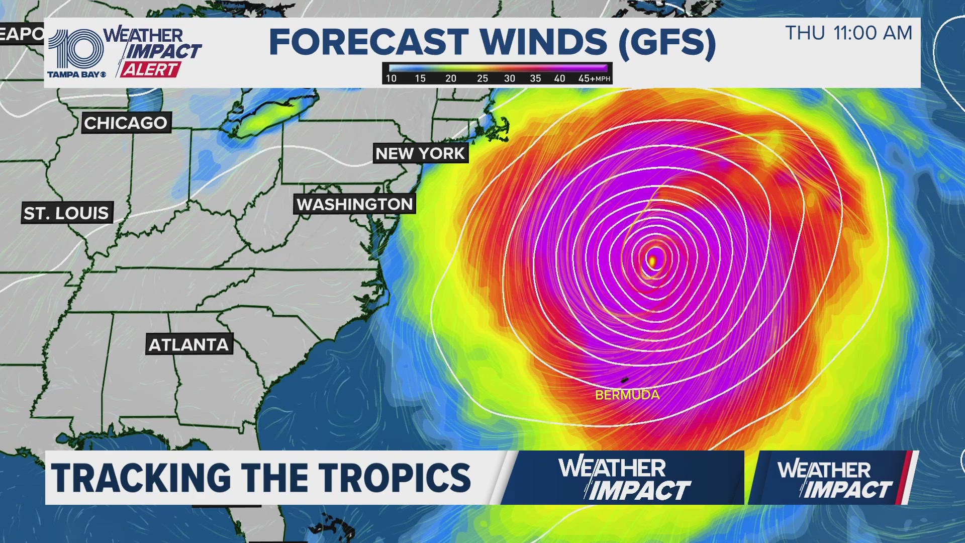 Hurricane Erin forecast in the Atlantic as it nears U.S. East Coast ...