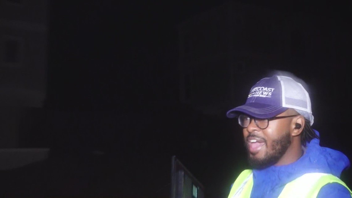 Vilano Beach starts to feel stronger wind, blowing sea foam ...