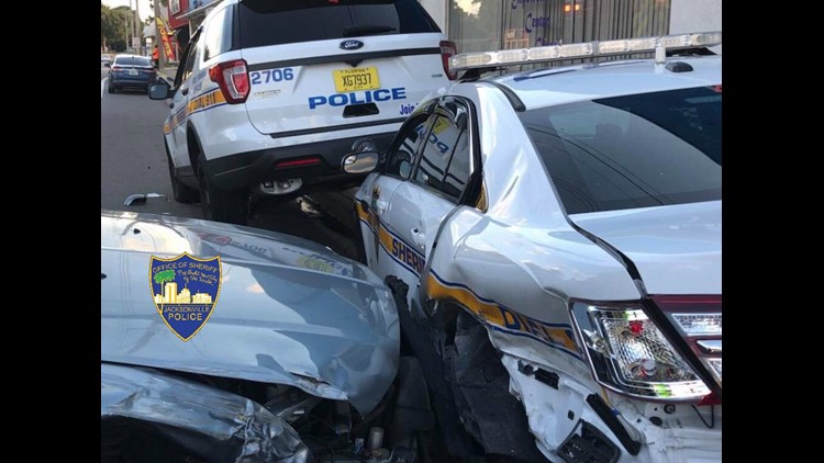 Drunk driver crashes into two parked JSO cars | firstcoastnews.com