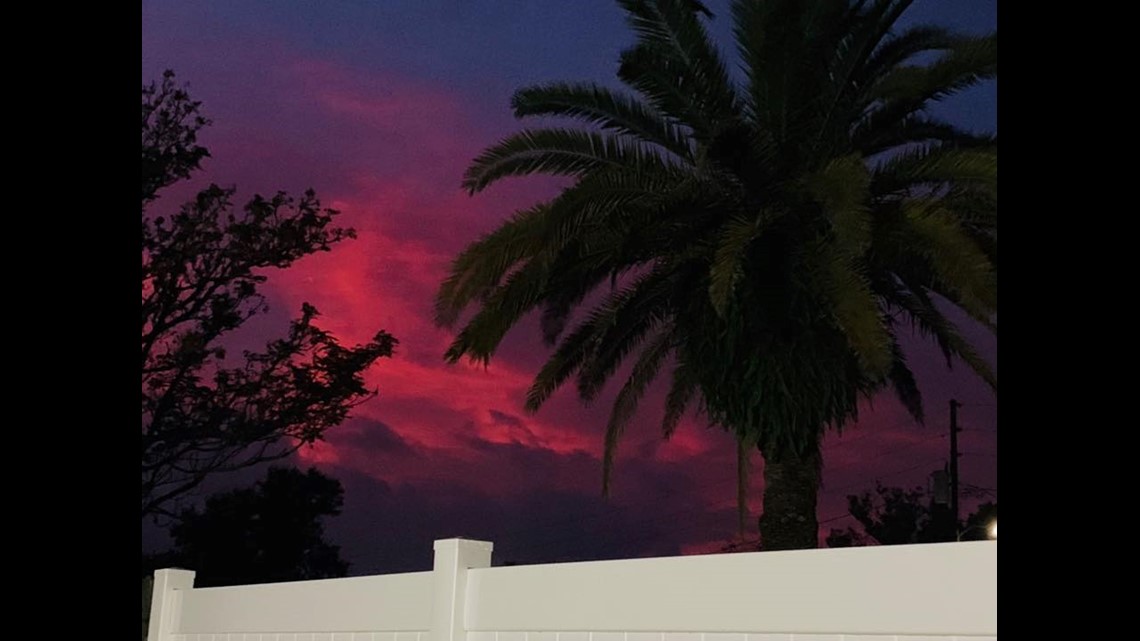 Photos: Florida sky turns purple after Hurricane Michael passes ...