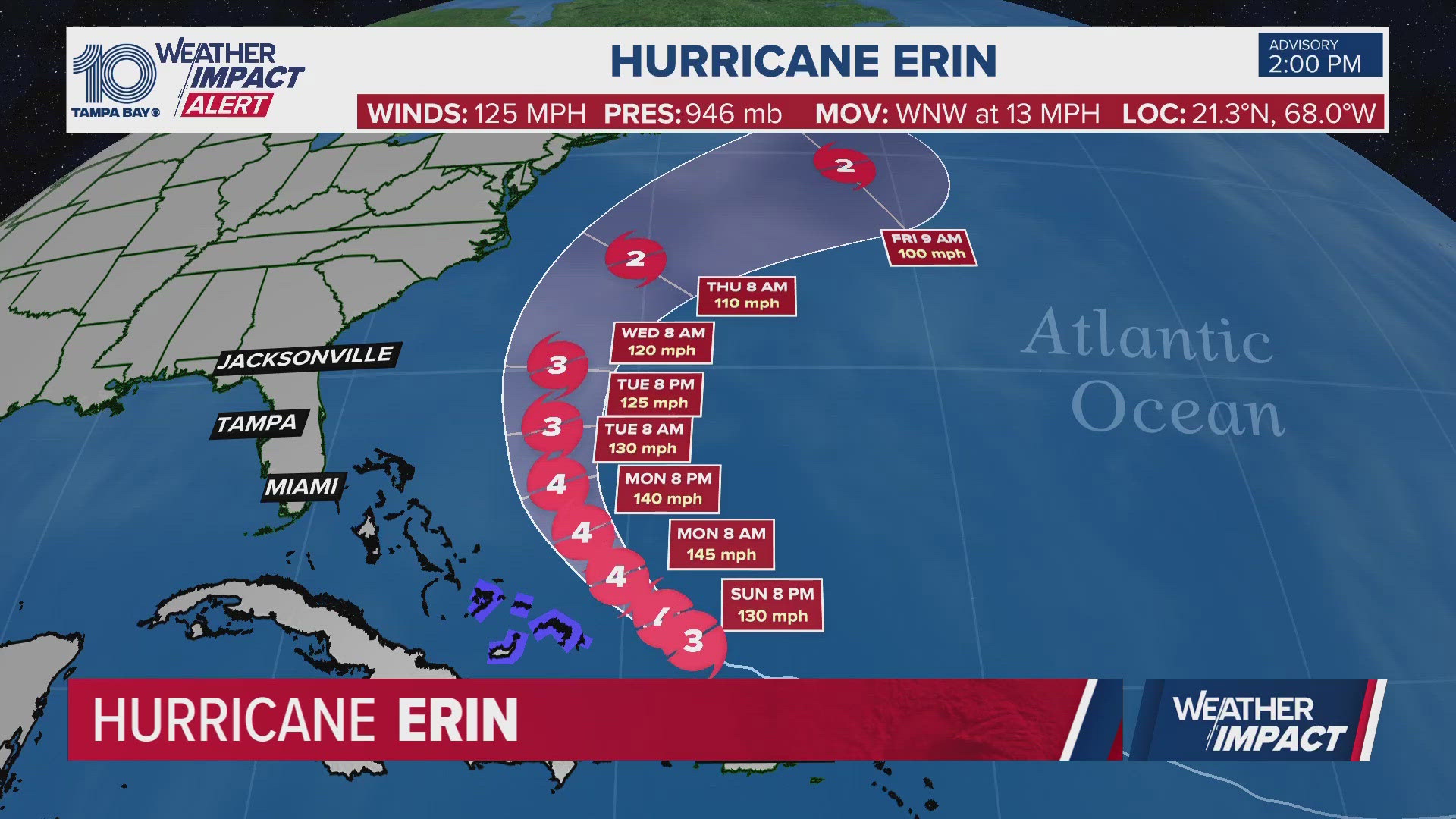Meteorologists track Hurricane Erin | firstcoastnews.com