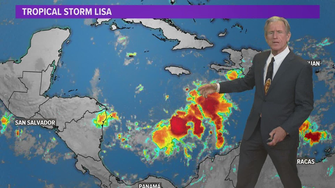 Tropical storm Lisa now a named storm, forecast to become a hurricane ...
