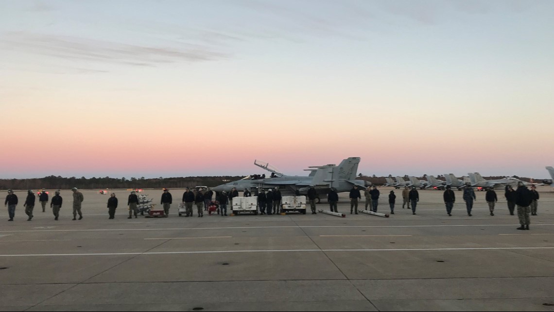 Navy performs 21-aircraft missing man flyover to honor President Bush ...