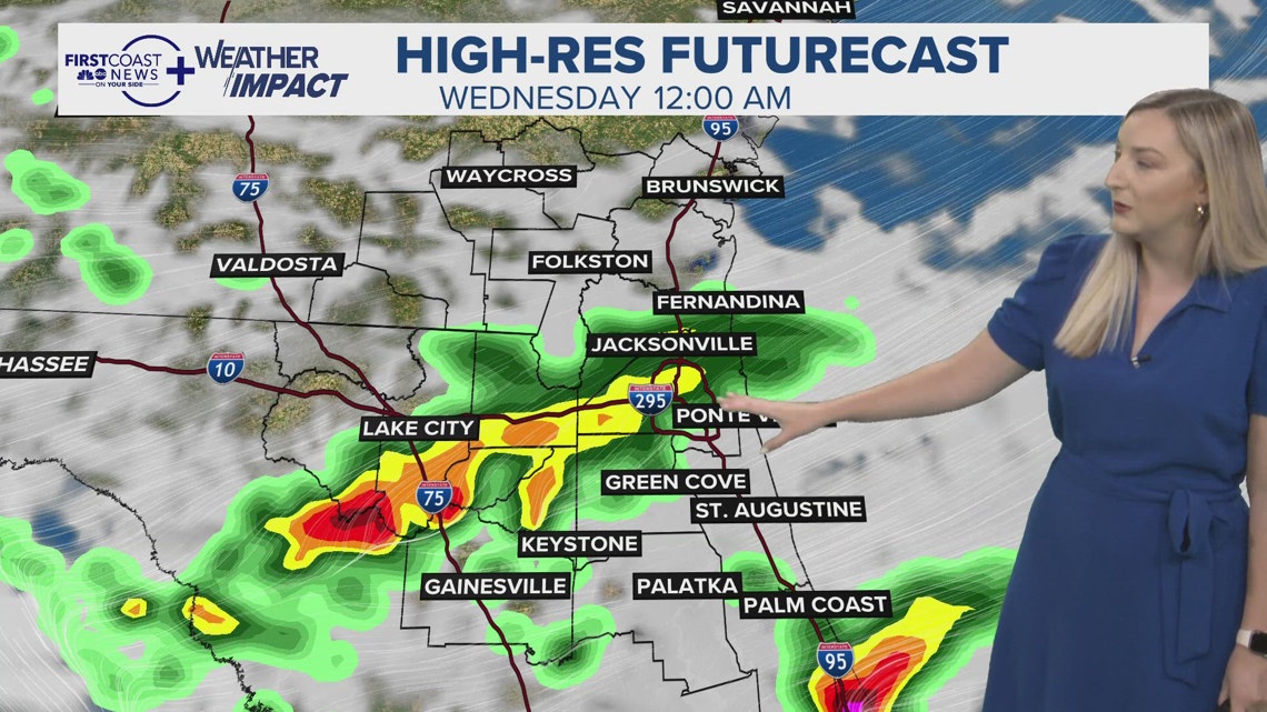 Isolated storms and downpours this evening with a cooler, windy day ...