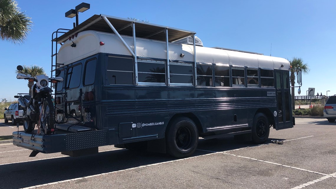 Jacksonville Beach couple turns Air Force bus into 'tiny home ...