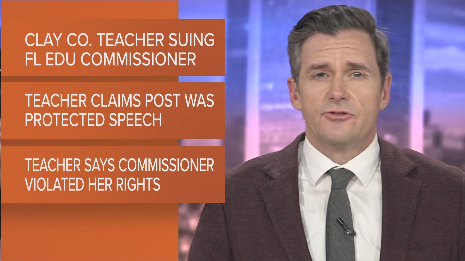 Clay Co. teacher sues Florida education commissioner over suspension ...