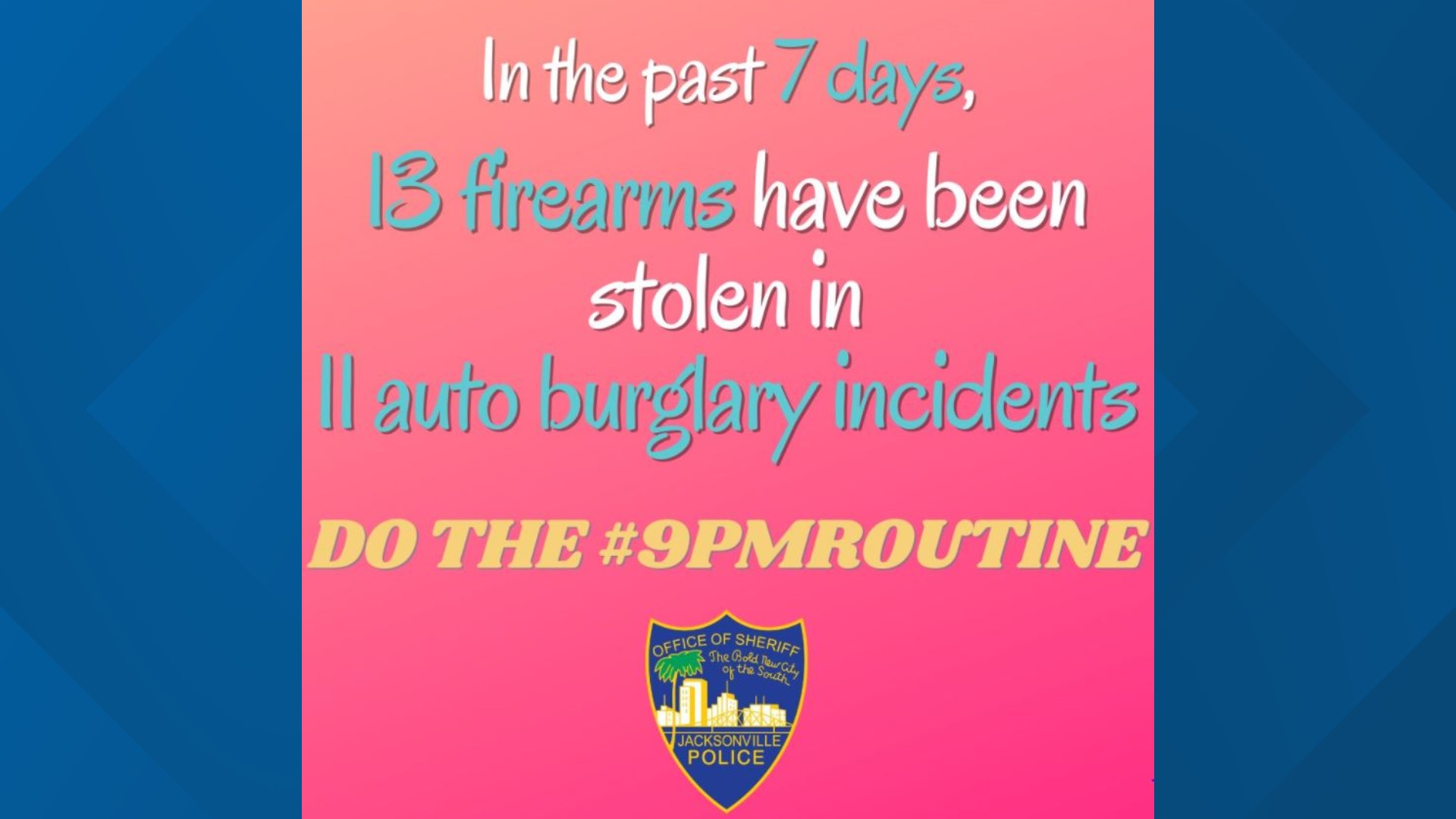 JSO pushes 9 p.m. routine to prevent vehicle burglaries ...