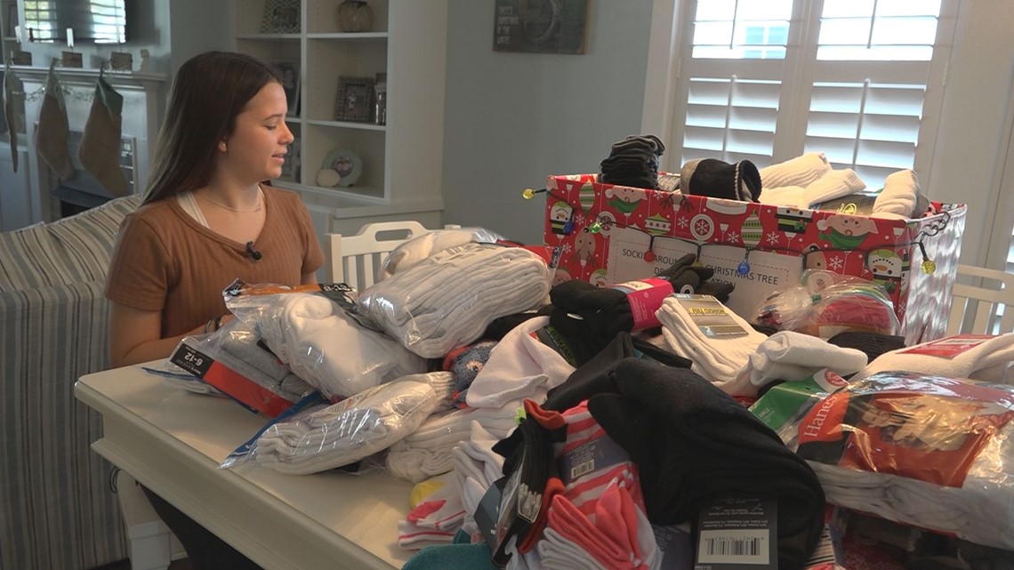12-year-old Jacksonville girl sets goal of collecting 2000 socks for ...