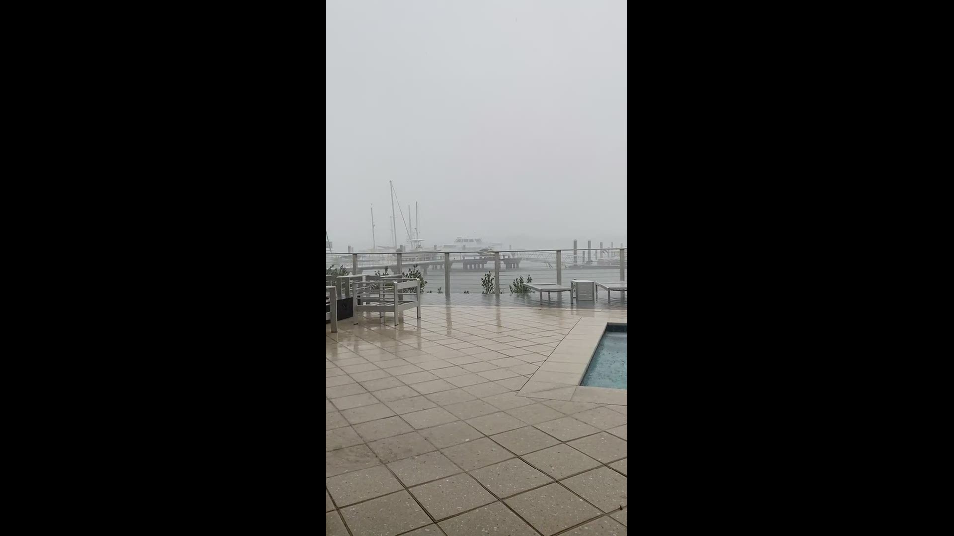 Heavy rain, winds in Downtown St. Augustine as of 9:30 a.m. Wednesday ...