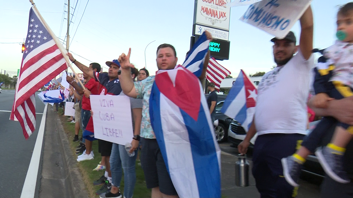 Free Cuba protest held at Havana Jax | firstcoastnews.com