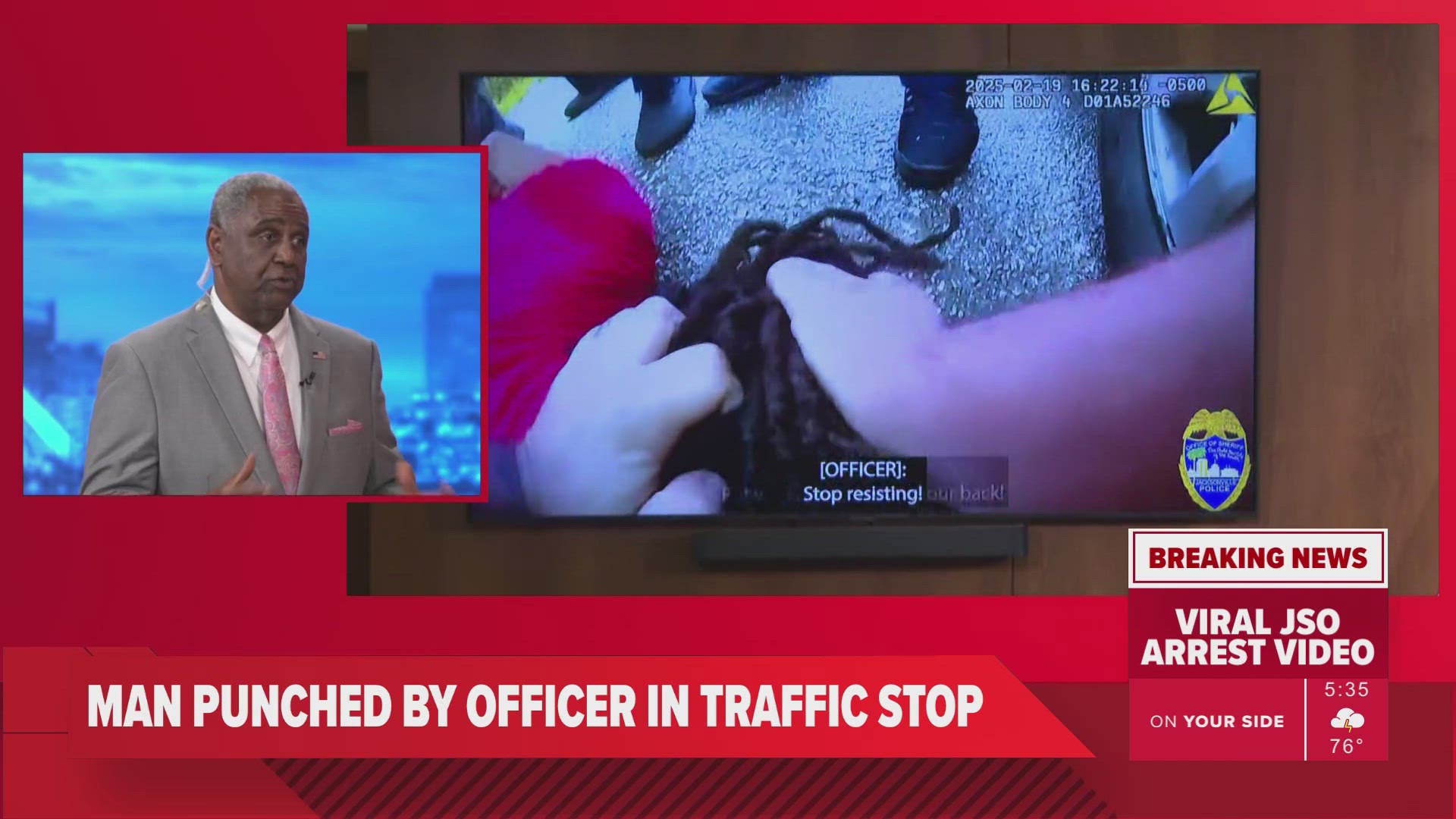 JSO traffic stop footage appears to show police cars with headlights ...