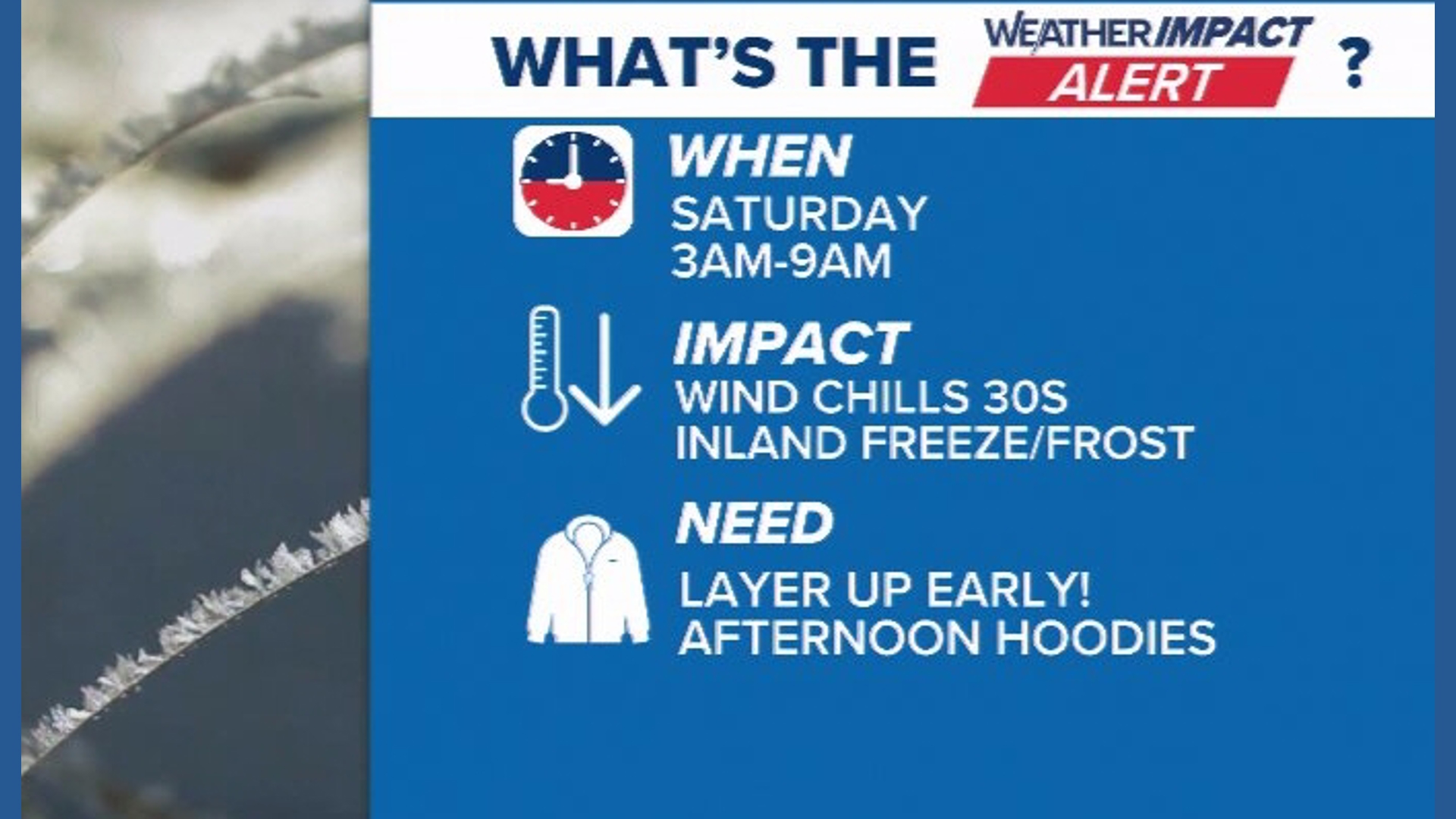 Weather Impact Alert: Freeze warning in place for SE Georgia Saturday ...