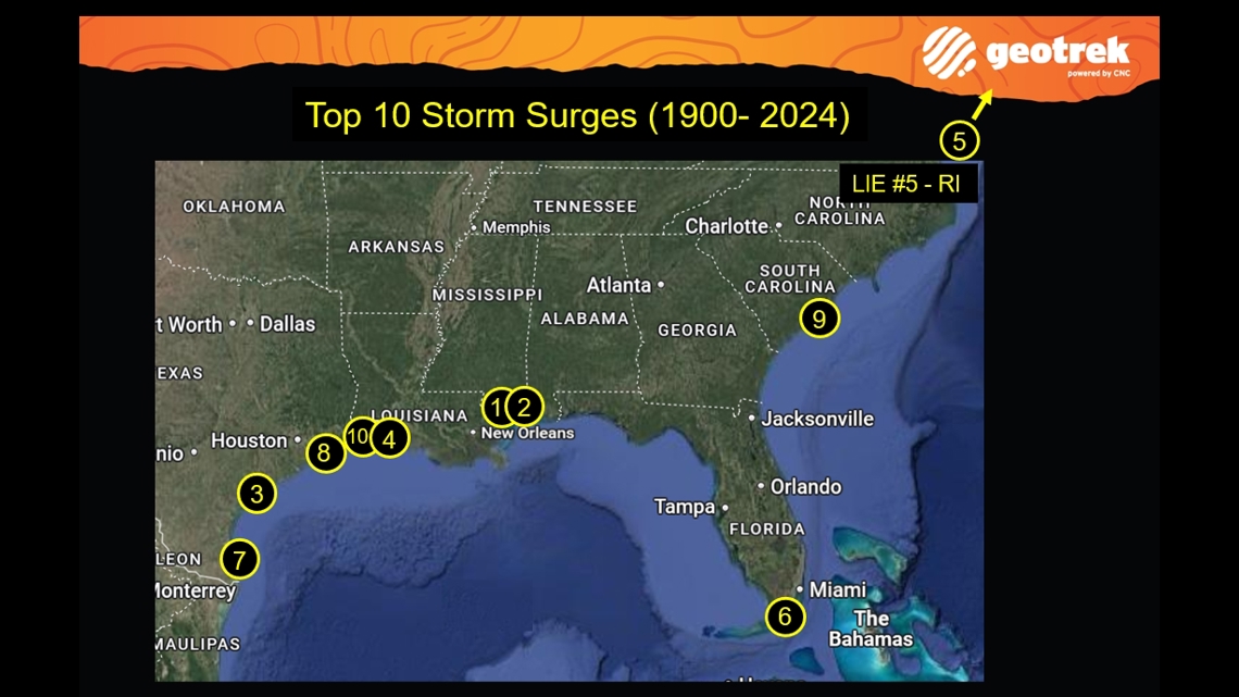Gulf Coast states lead US history with 7 of top 10 storm surges, but ...