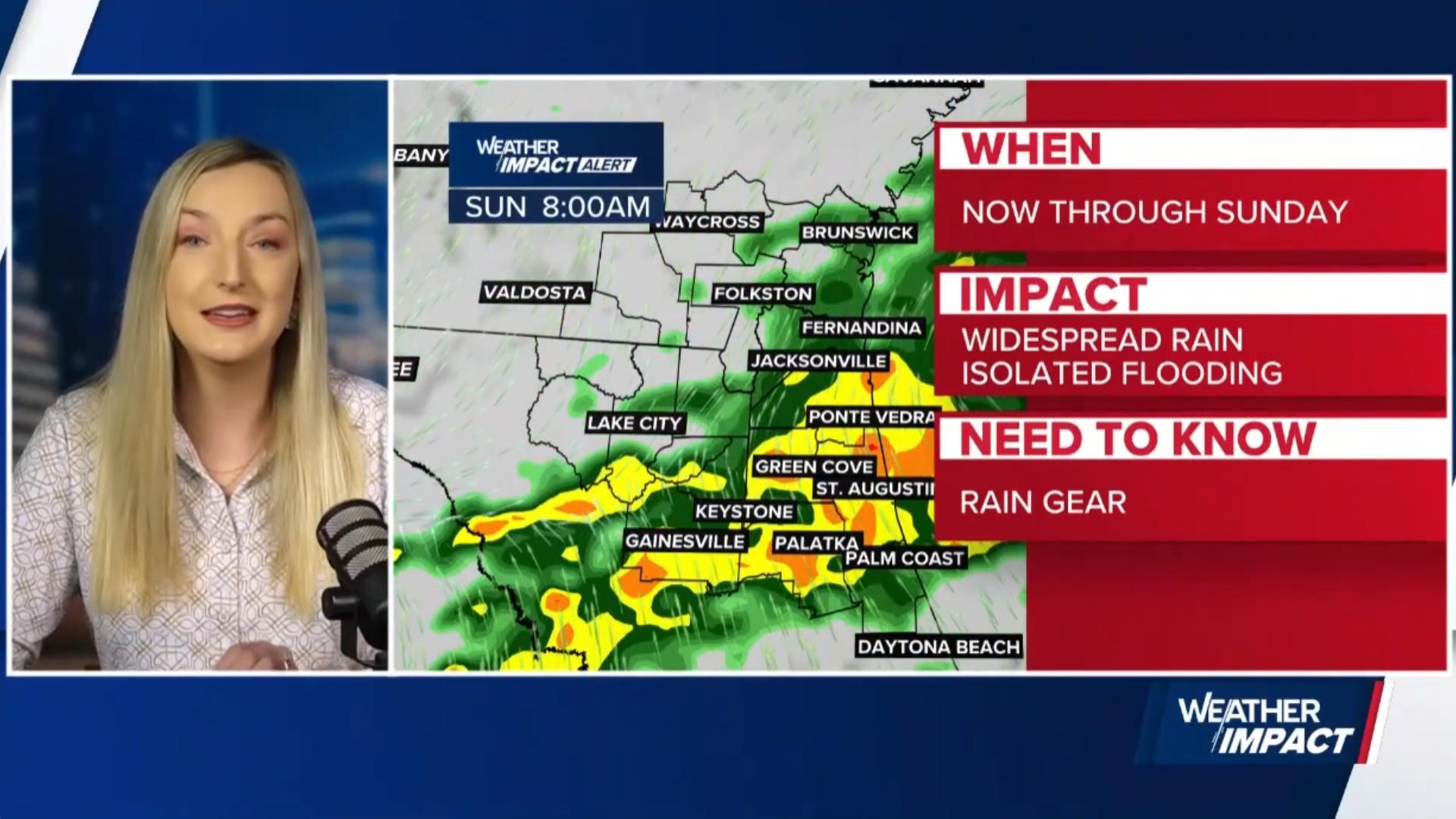Weather Impact Alert: Widespread rain throughout the weekend ...