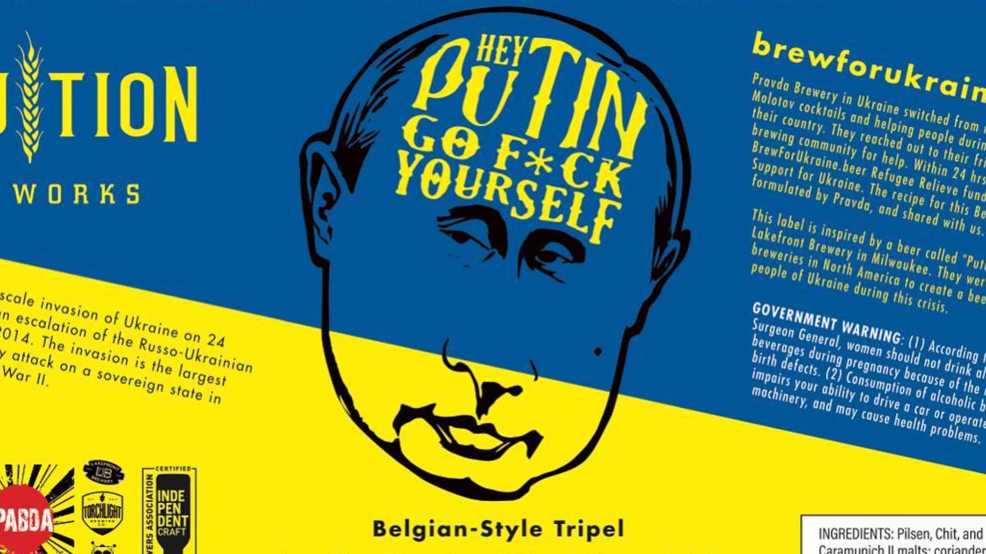 Brewery releases beer called 'Hey Putin, Go F*** Yourself ...