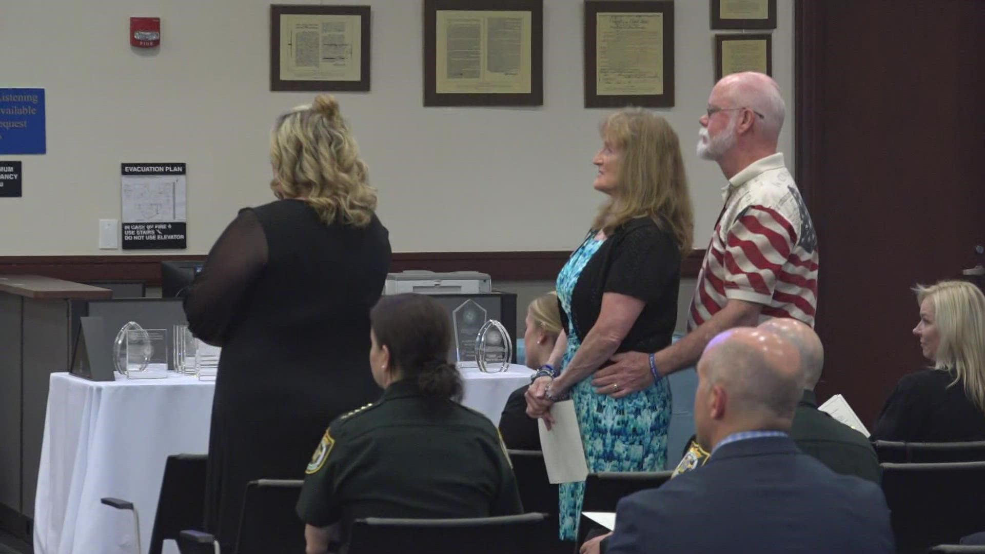 Family of office Joshua Moyers honored at award ceremony ...
