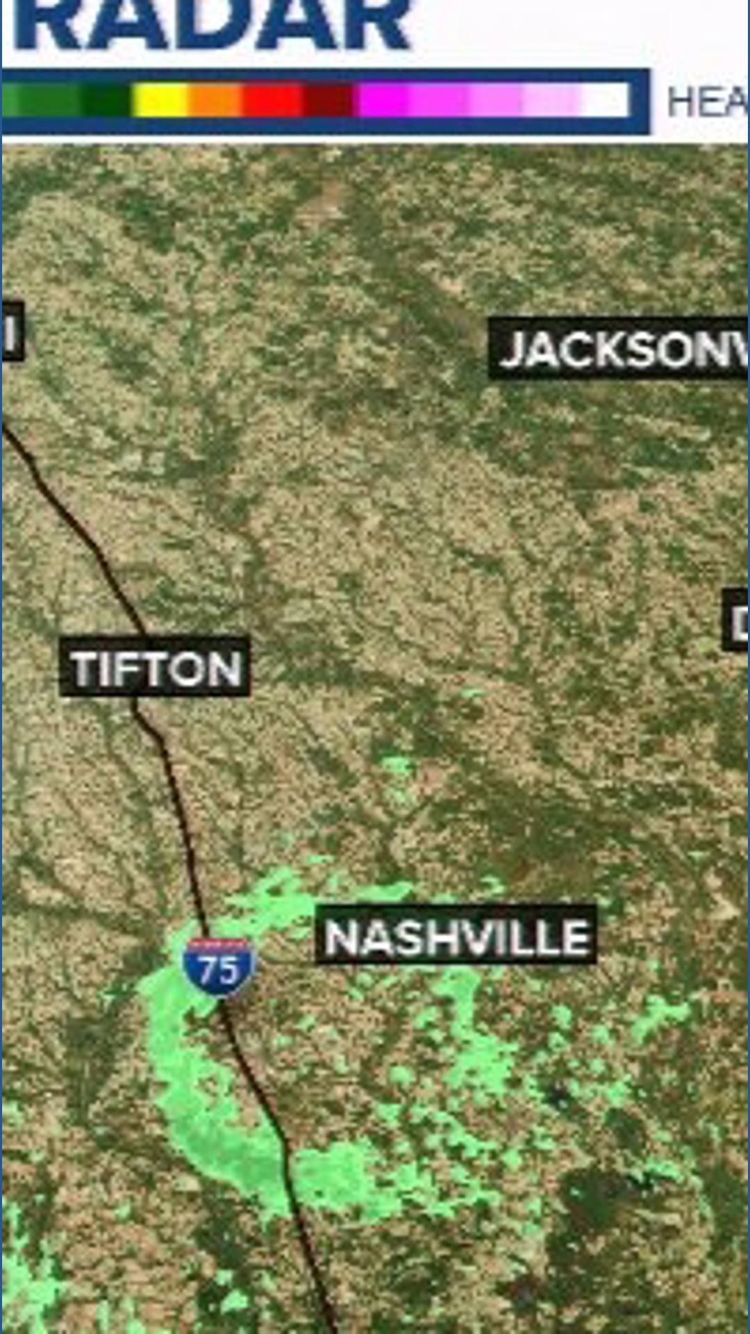 Expanding circles appeared on radar over South Georgia Thursday morning ...