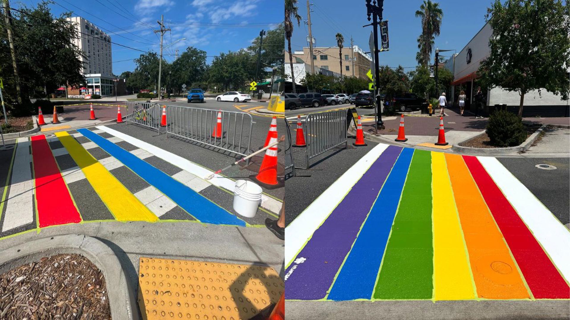 Rainbow crosswalks added in Jacksonville's 5 Points neighborhood ...