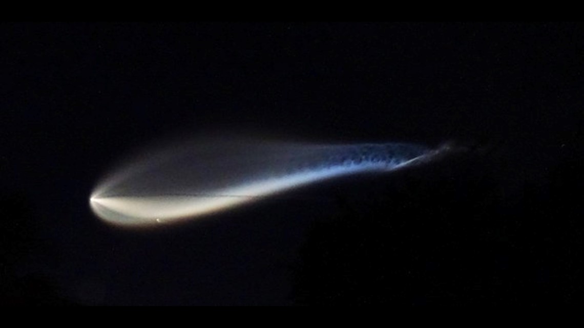 Photos: Distinct noctilucent clouds captured on camera after SpaceX rocket launch from Kennedy ...